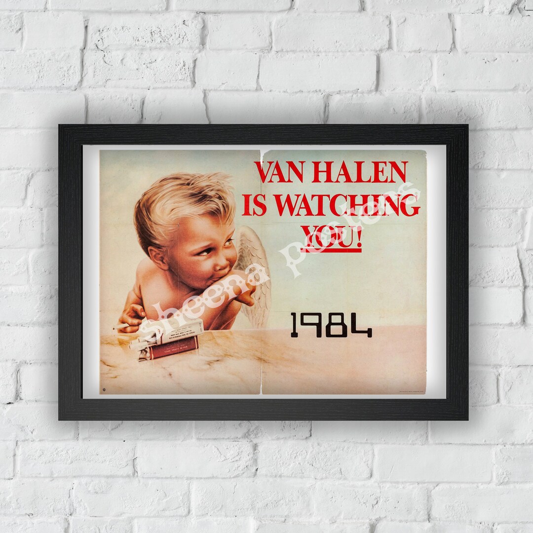 Van Halen Print Vintage Advert Green Vintage Style Magazine Retro Print ...