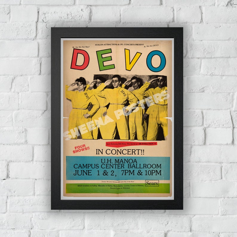 Devo Print Vintage Advert Vintage Style Magazine Retro Print Home Deco ...
