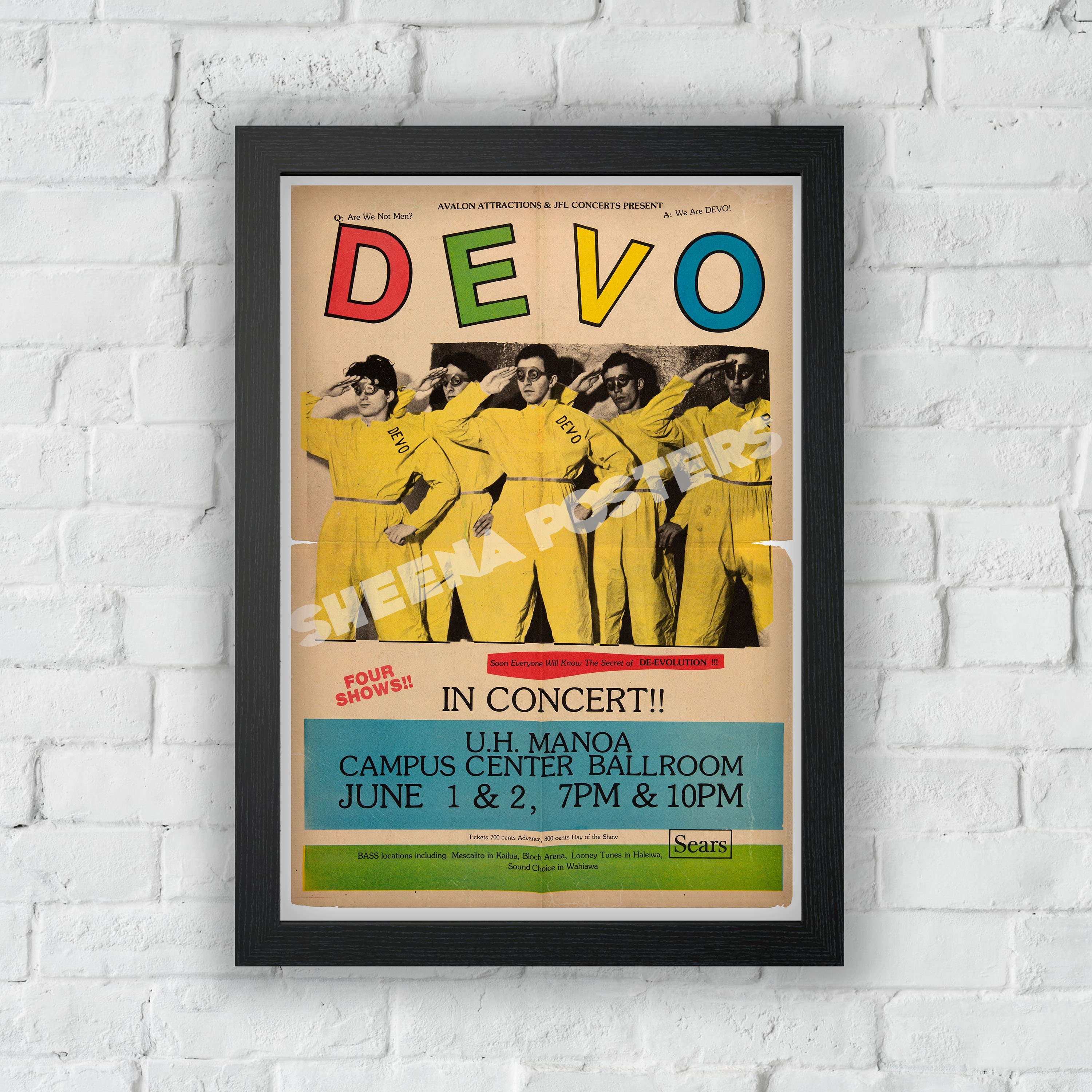 Devo Print Vintage Advert Vintage Style Magazine Retro Print Home Deco ...