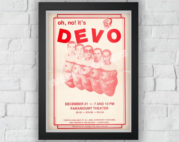 Blondie Devo Framed Concert Poster - Etsy