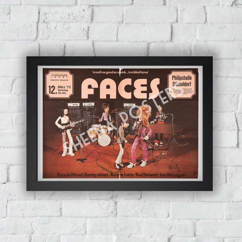 Faces Concert Print Vintage Advert Vintage Style Magazine Retro Print ...