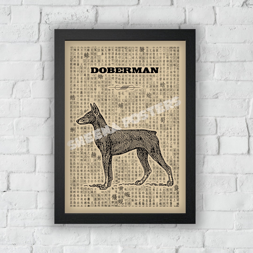 Doberman Dog Japan Print Vintage Advert Vintage Style Magazine Retro ...