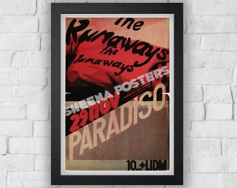 The Runaways 1978 14x22 Vintage Style Concert Poster - Etsy