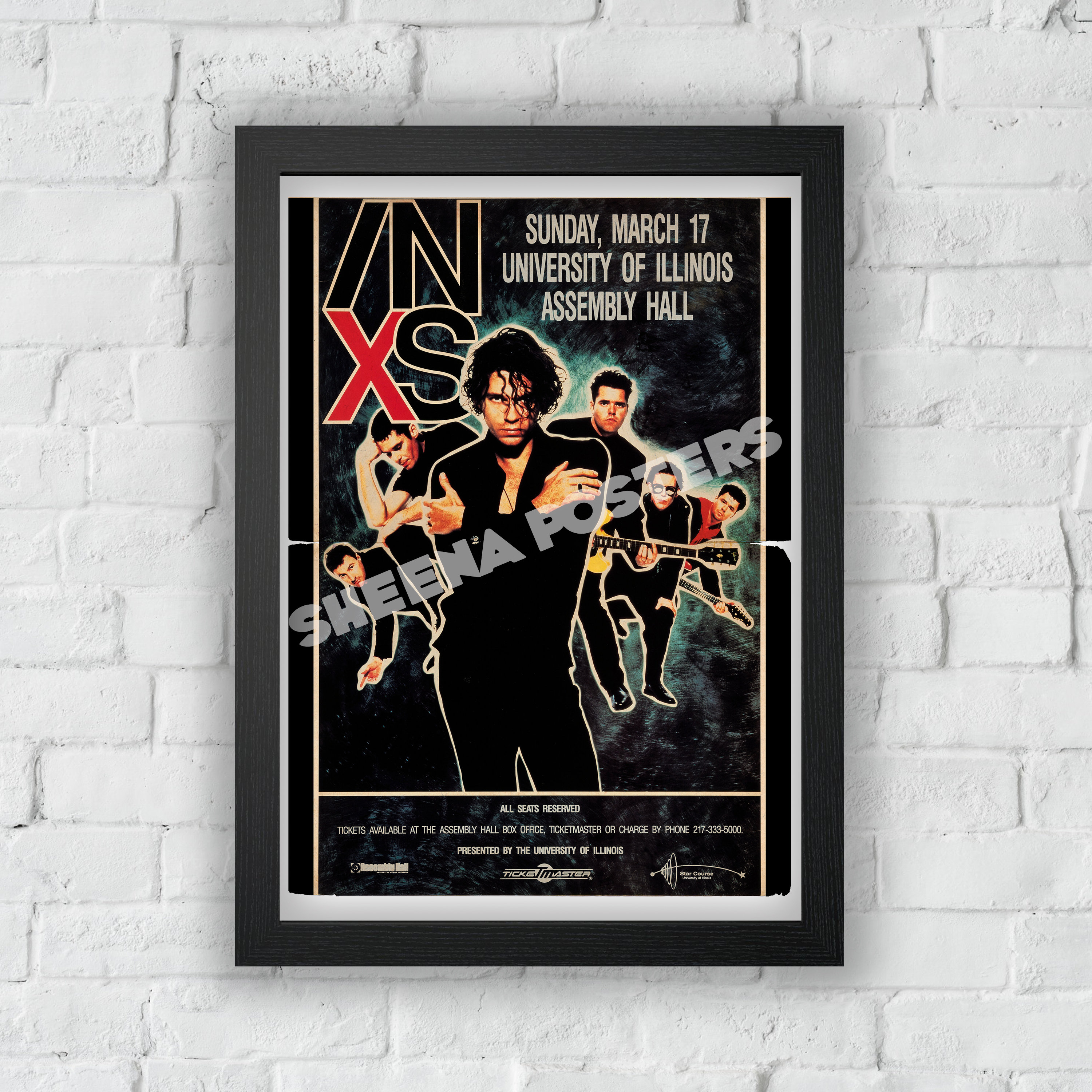 INXS Concert Print Vintage Advert Vintage Style Magazine Retro Print ...