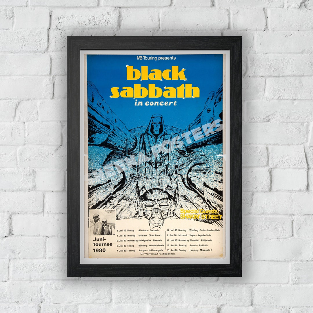 Black Sabbath Concert Print Vintage Advert Vintage Style Magazine Retro ...