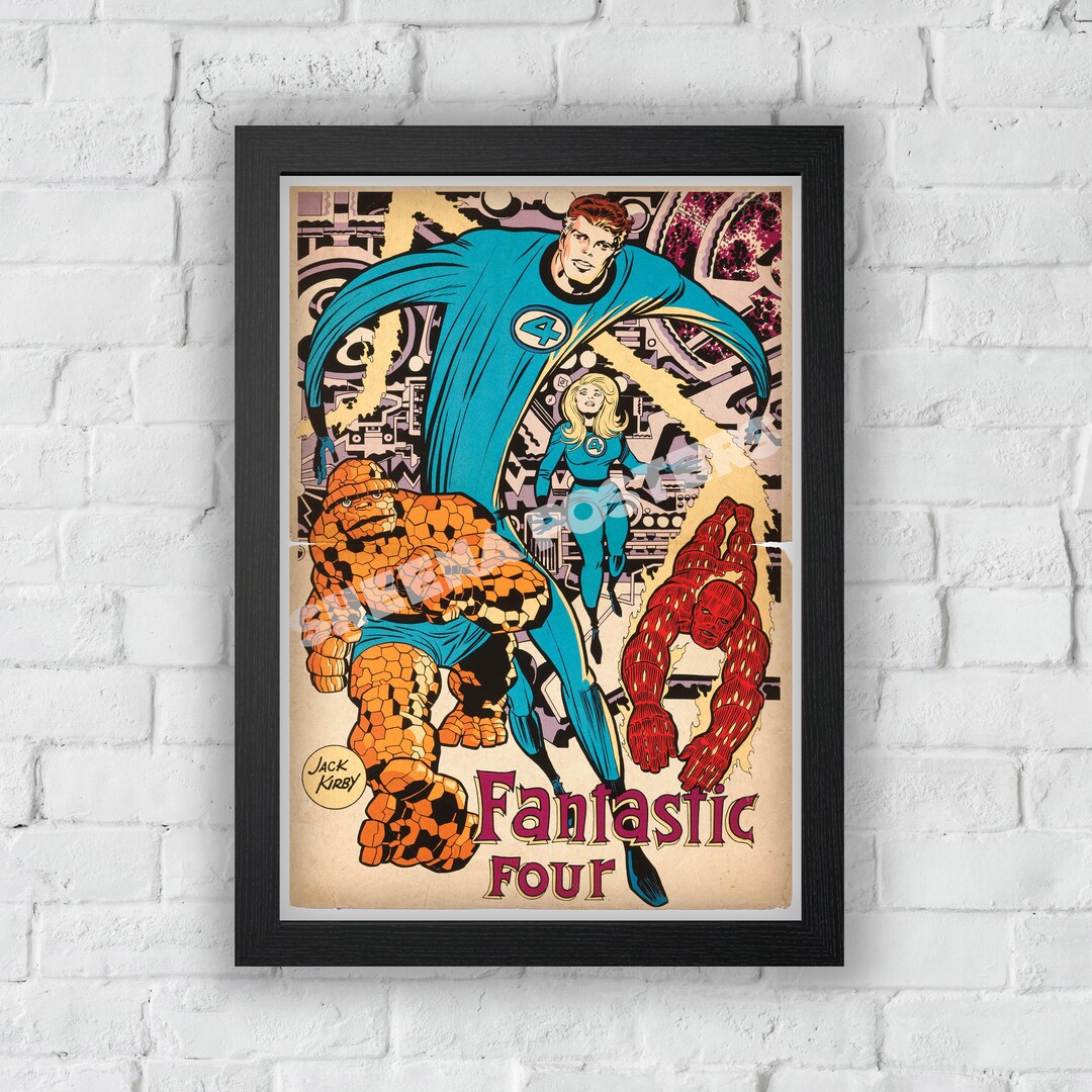 Fantastic Four Print Vintage Advert Vintage Style Magazine Retro Print ...