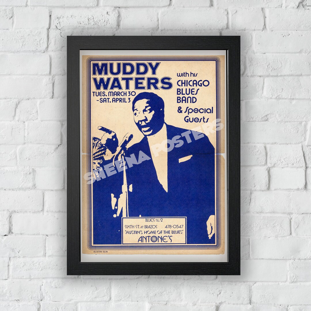 Muddy Waters Concert Print Vintage Advert Vintage Style Magazine Retro ...