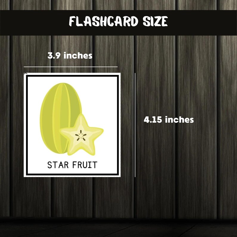 Fruits Flashcards Printable | 24 Fruits | PDF + JPG | A4 & US Letter ...