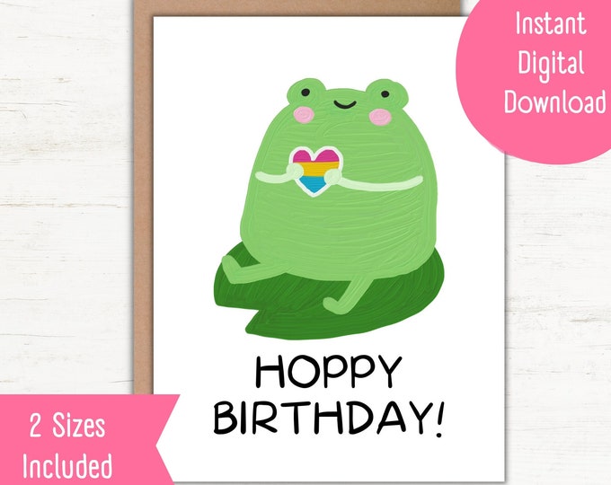 Printable Happy Birthday Card A2, A7, Digital Birthday Card, Kids Card ...