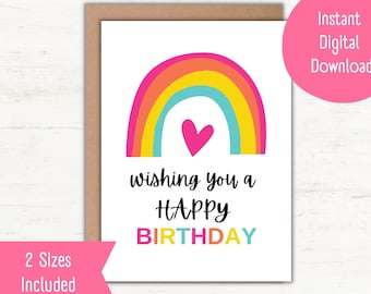 Funny Birthday Card, Digital Birthday Card, Instant Download, Happy ...