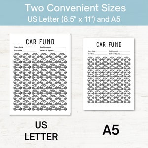 Savings Tracker Printable | Car Fund Tracker | Money Saving Challenge ...