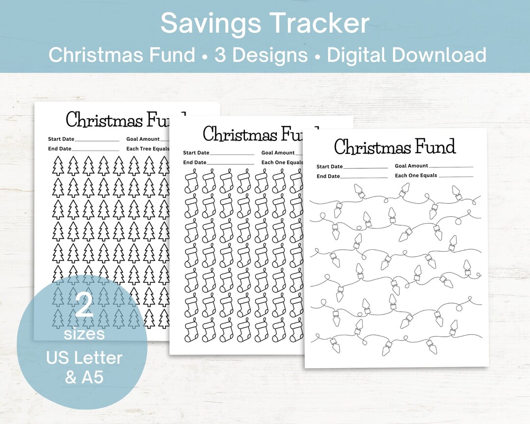 Savings Tracker Printable | Christmas Fund | Christmas Savings Tracker ...