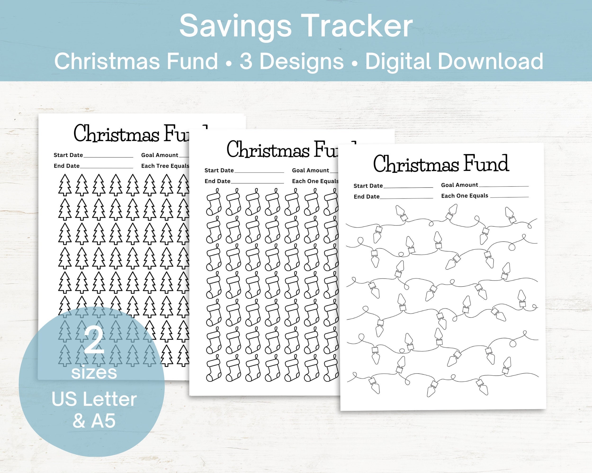 Savings Tracker Printable | Christmas Fund | Christmas Savings Tracker ...