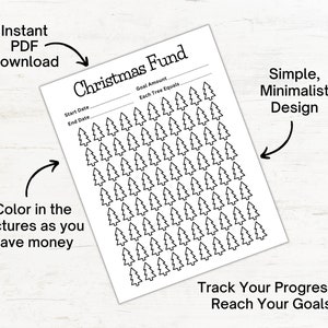 Savings Tracker Printable | Christmas Fund | Christmas Savings Tracker ...