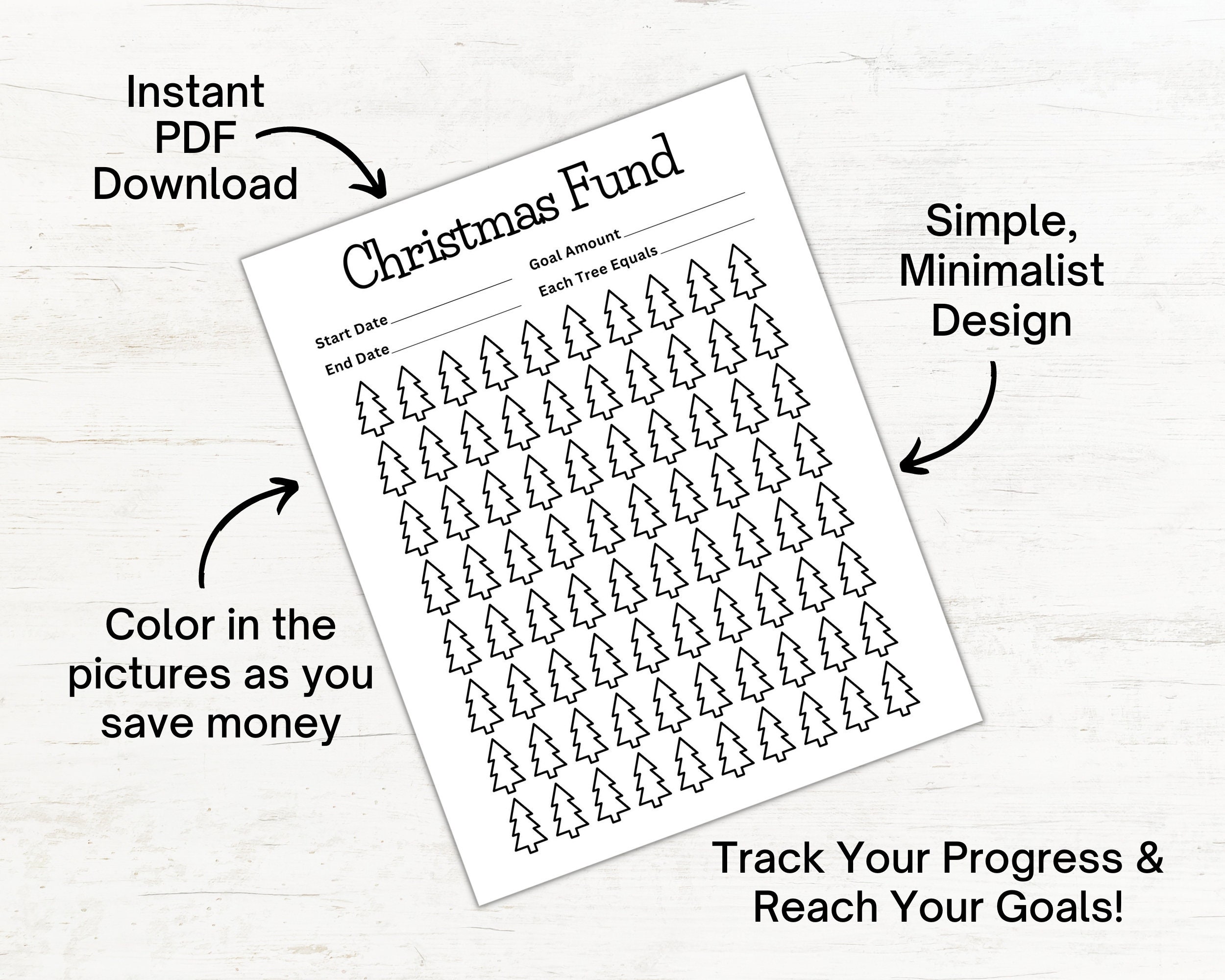 Savings Tracker Printable | Christmas Fund | Christmas Savings Tracker ...