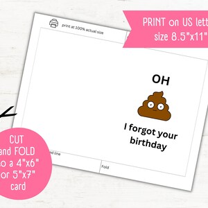 Belated Birthday Card, Digital Birthday Card, Funny Birthday Card ...