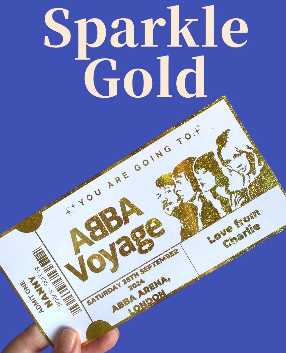 ABBA Voyage Ticket Fully Customisable Perfect Keepsake Presentation Gift - Etsy UK