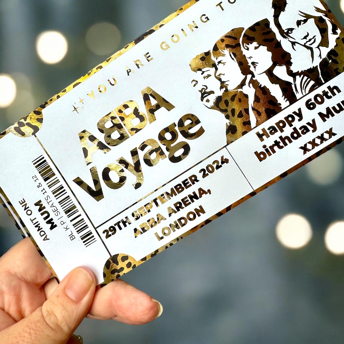 ABBA Voyage Ticket Fully Customisable Perfect Keepsake Presentation ...