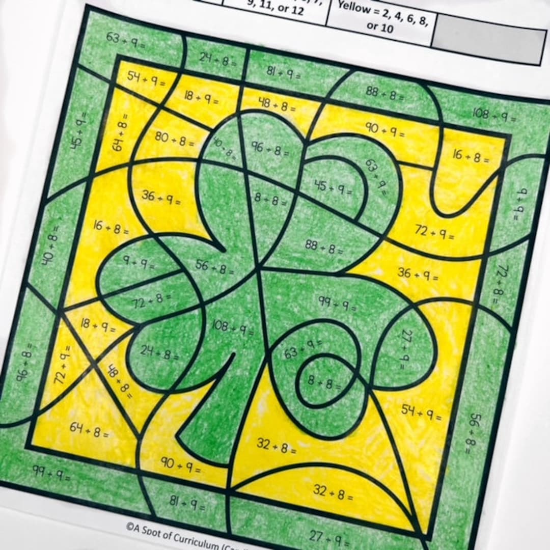 Dibujos para colorear de la División de San Patricio Color por números ...