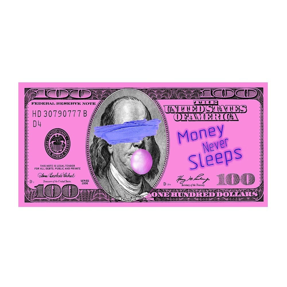 Money Wall Art, Modern Colorful, Street Art Decor, Abstract Poster ...