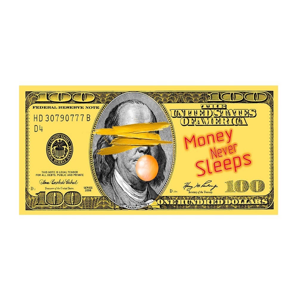 Money Wall Art, Modern Colorful, Street Art Decor, Abstract Poster ...