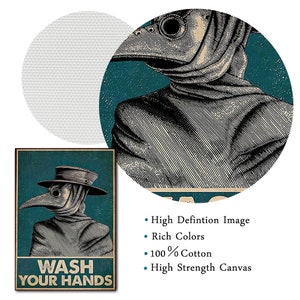 Vintage Poster, Wash Your Hand Sign,public Health Retro Wall Art ...