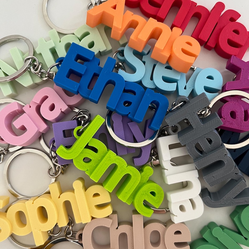 Name Keychain - Etsy