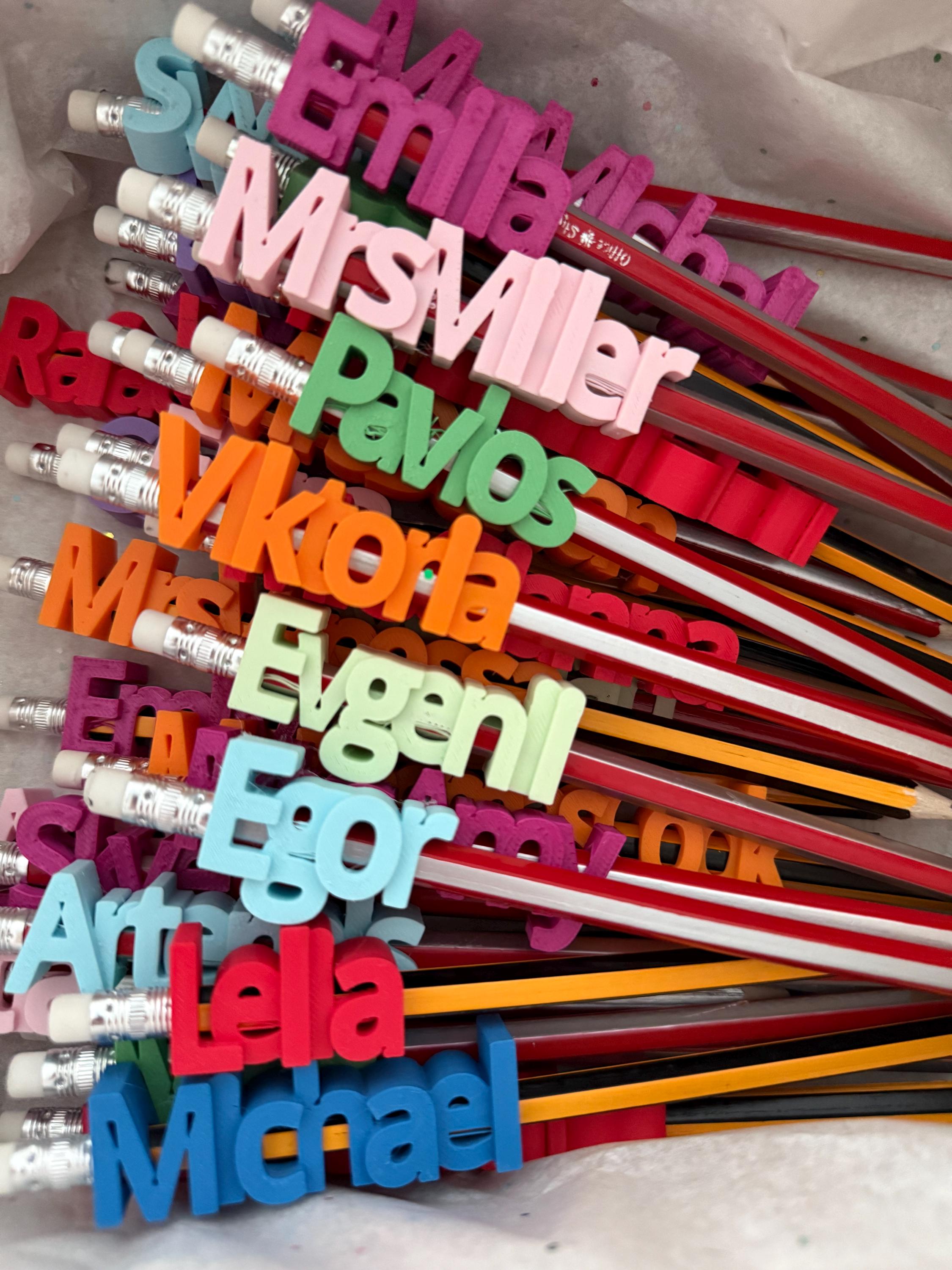 Personalized Pencil Name Tags: Custom School Supply Labels - Etsy