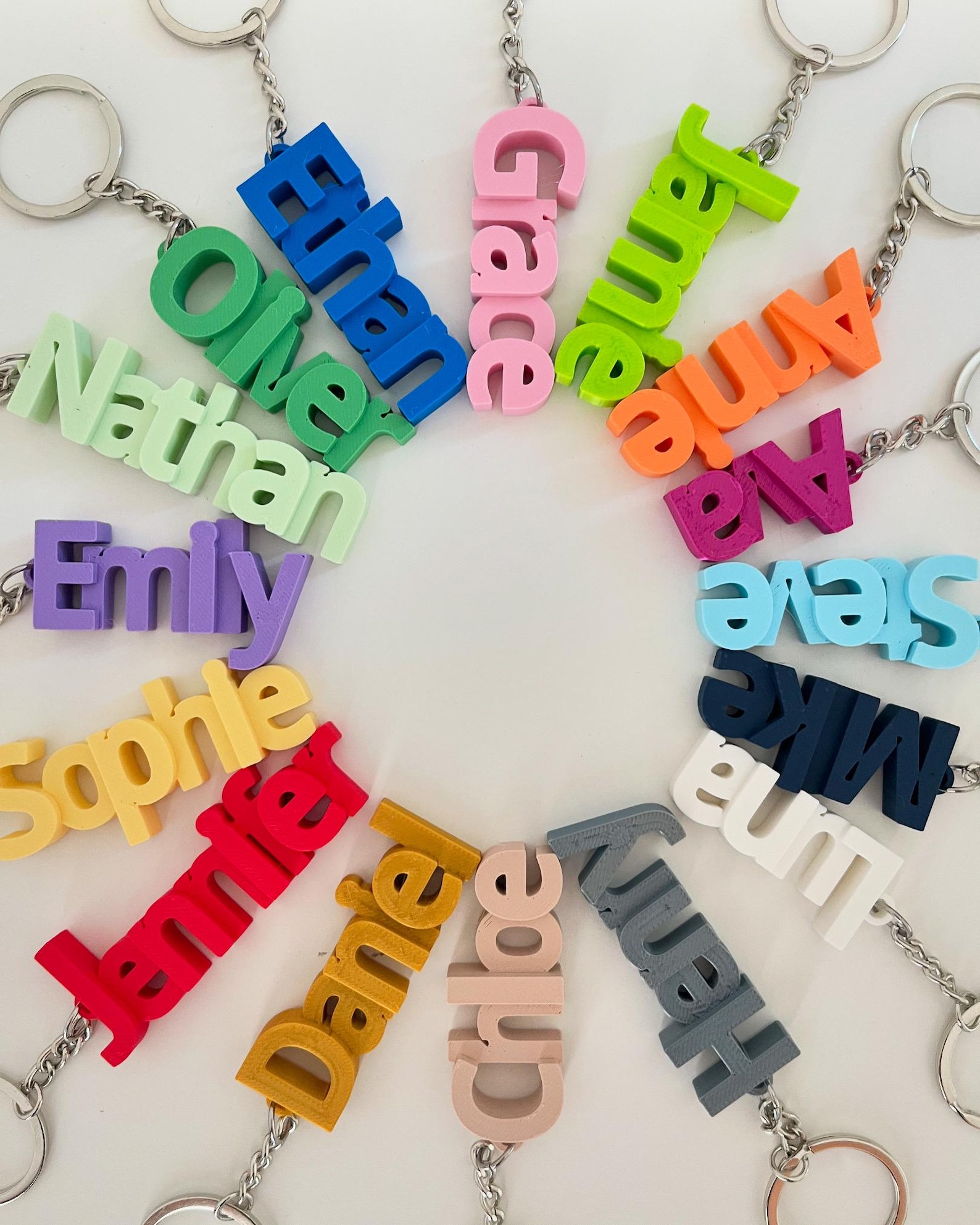 Personalized Name Keychain: Custom School Bag Tag, Party Favor - Etsy