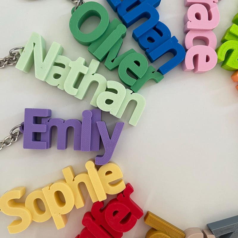 Name Keychain - Etsy