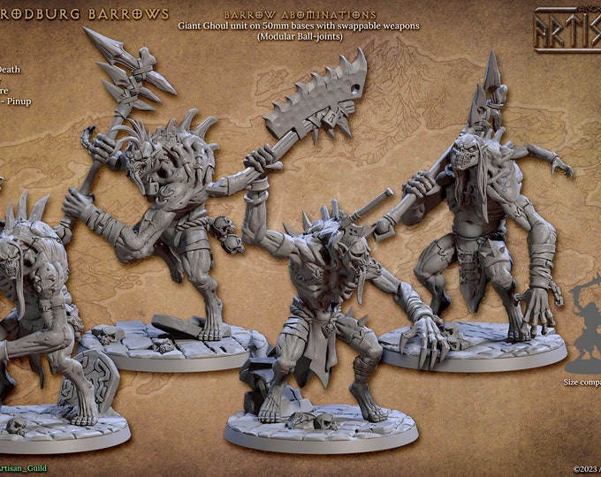 Barrow Abominations Set A | 3D Printed Resin Miniatures | Ghouls ...