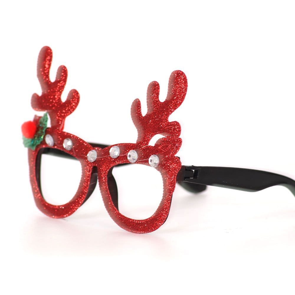 12 Pcs Christmas Glitter Glasses Frames Christmas Decoration ...