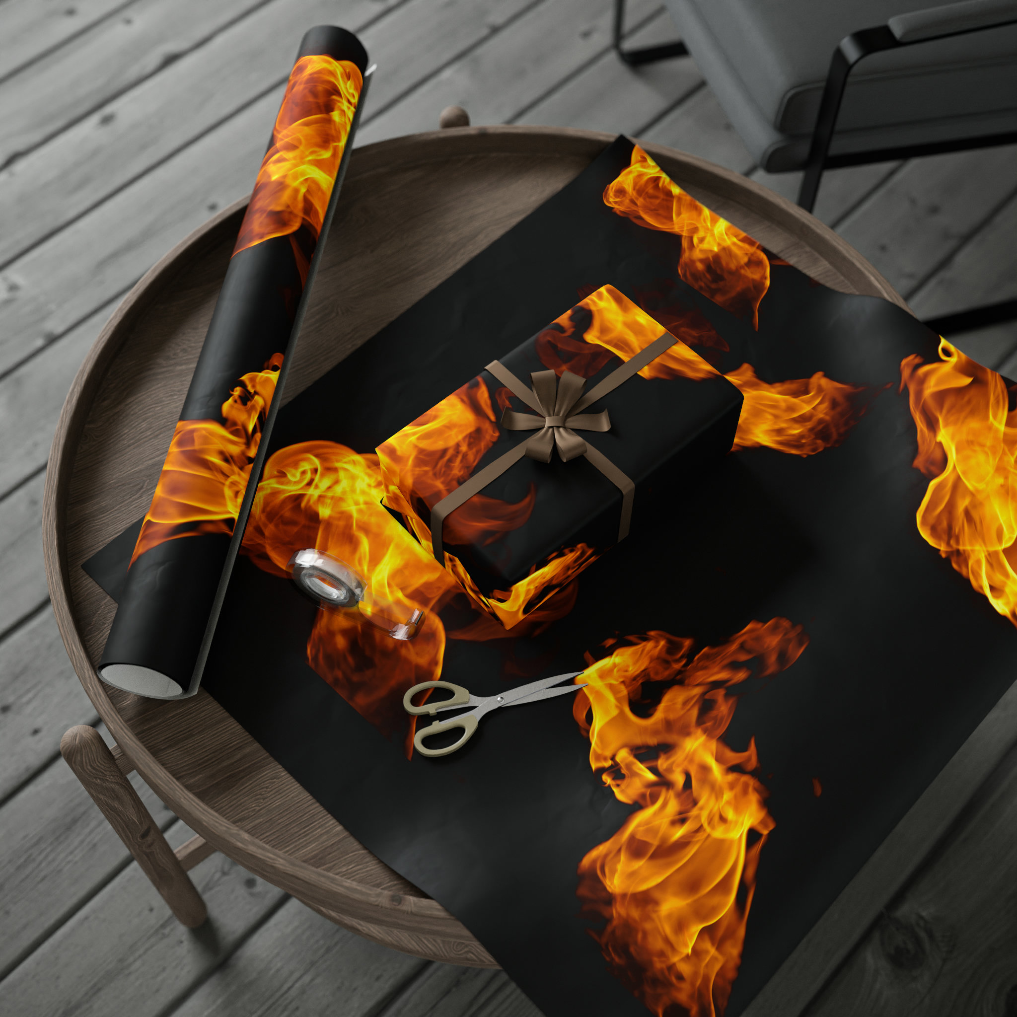 Chic Fire Flames Wrapping Papers - Etsy
