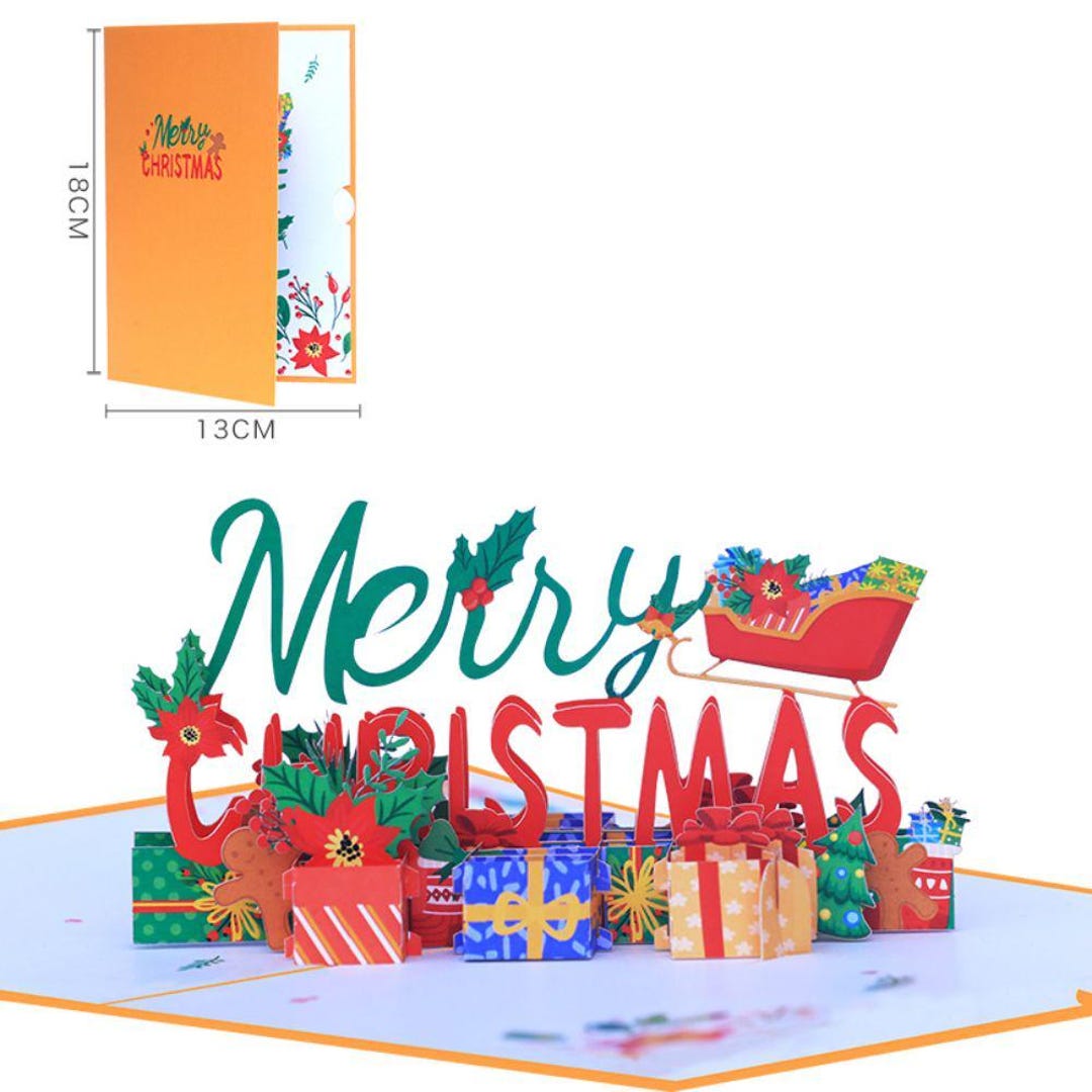 Creative Christmas 3D Pop up Card Christmas Gift Pop up Greeting Card ...