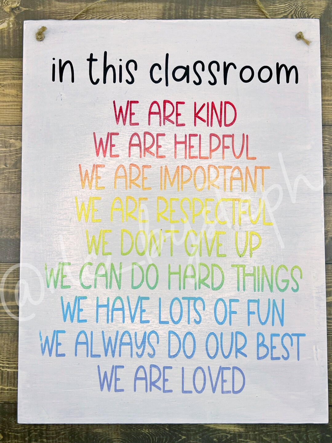 Positive Affirmations Classroom Sign: Rainbow Decor - Etsy