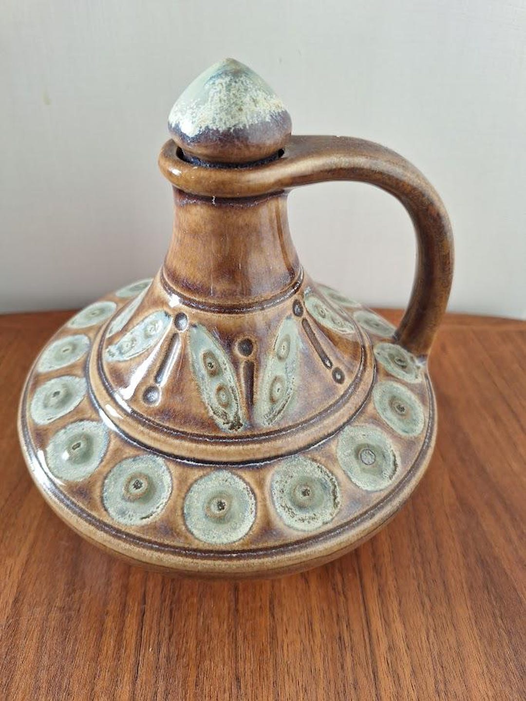 Vintage P. Garnier Ceramic Liquor Decanter: Floral Motif, Enghien ...