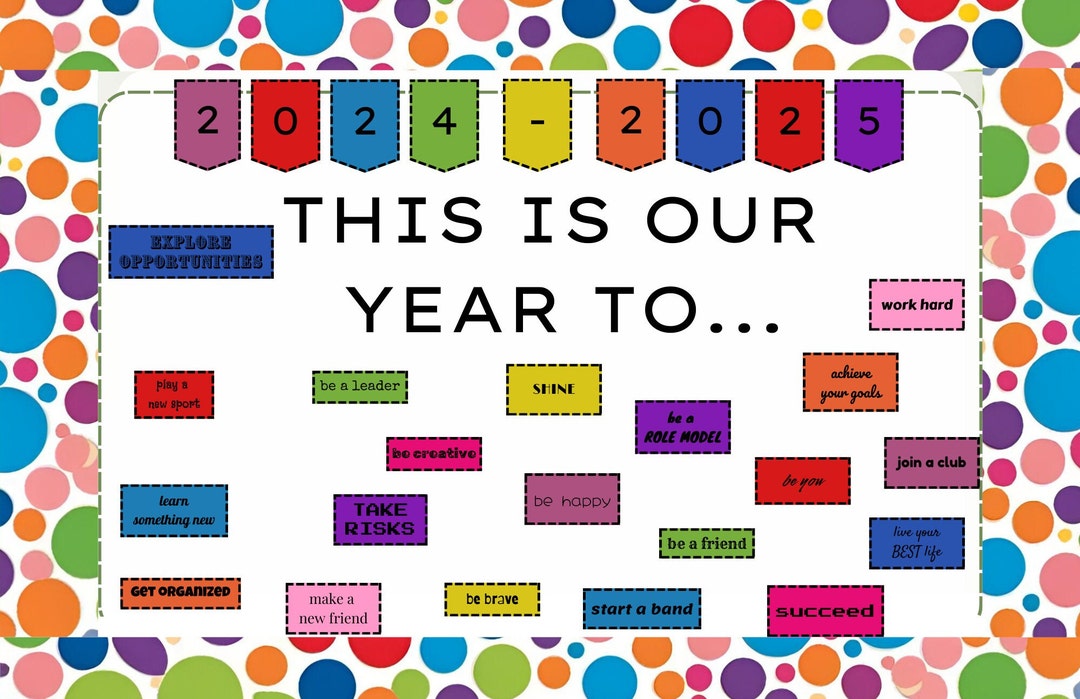 This is Our Year Bulletin Board Template - Etsy