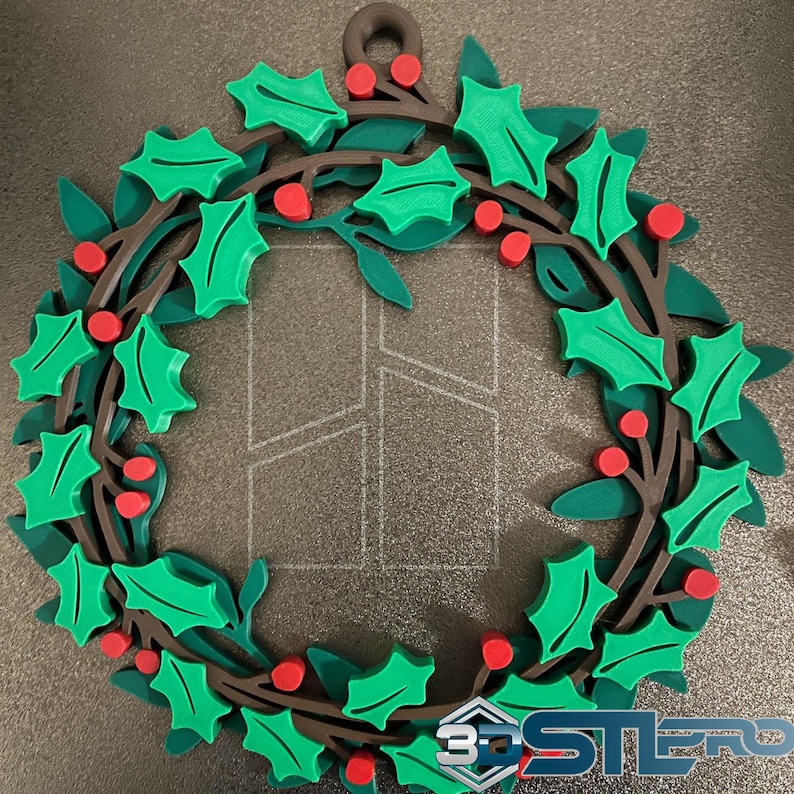 Christmas Wreath STL Bundle 8 Digital 3D Print Models Holiday Decor ...