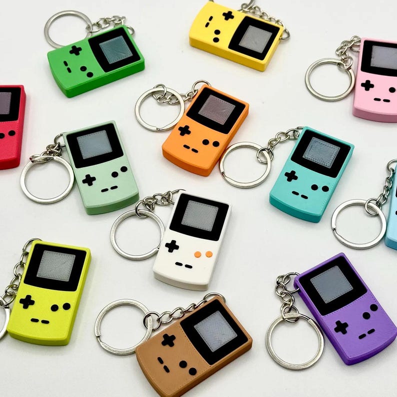 Mini Retro Game Keychain STL File - Etsy