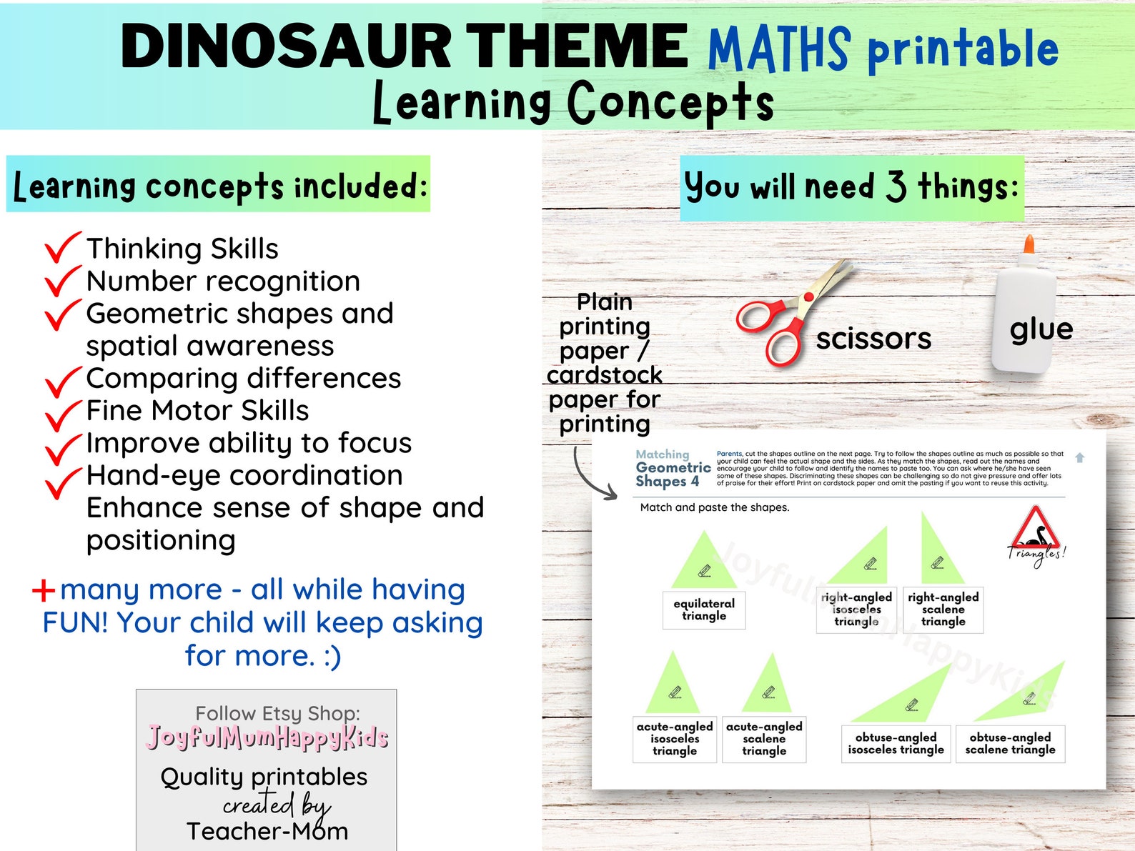 Dinosaur Maths Color by Numbers Printable Activity Dino Kids Birthday ...
