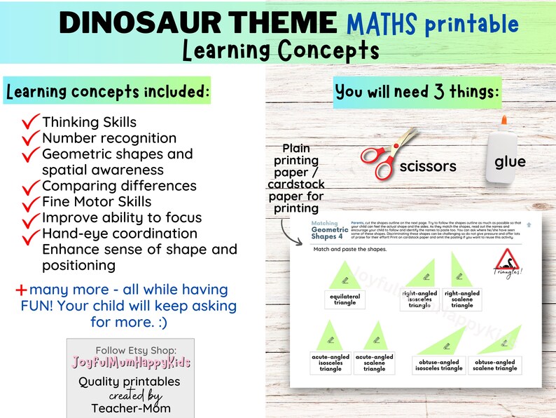 Dinosaur Maths Color by Numbers Printable Activity Dino Kids Birthday ...