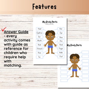 Body Parts Human Anatomy Toddler Busy Book Learning Binder Printable ...