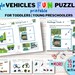 Vehicles Car Transport Easy Puzzle Matching Birthday Party Game ...