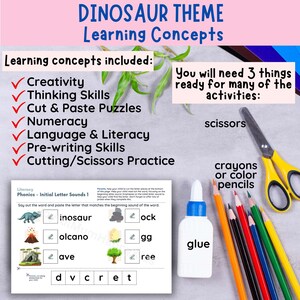 Dinosaur Busy Bundle Printable Activity for Boys Homeschool Preschool ...