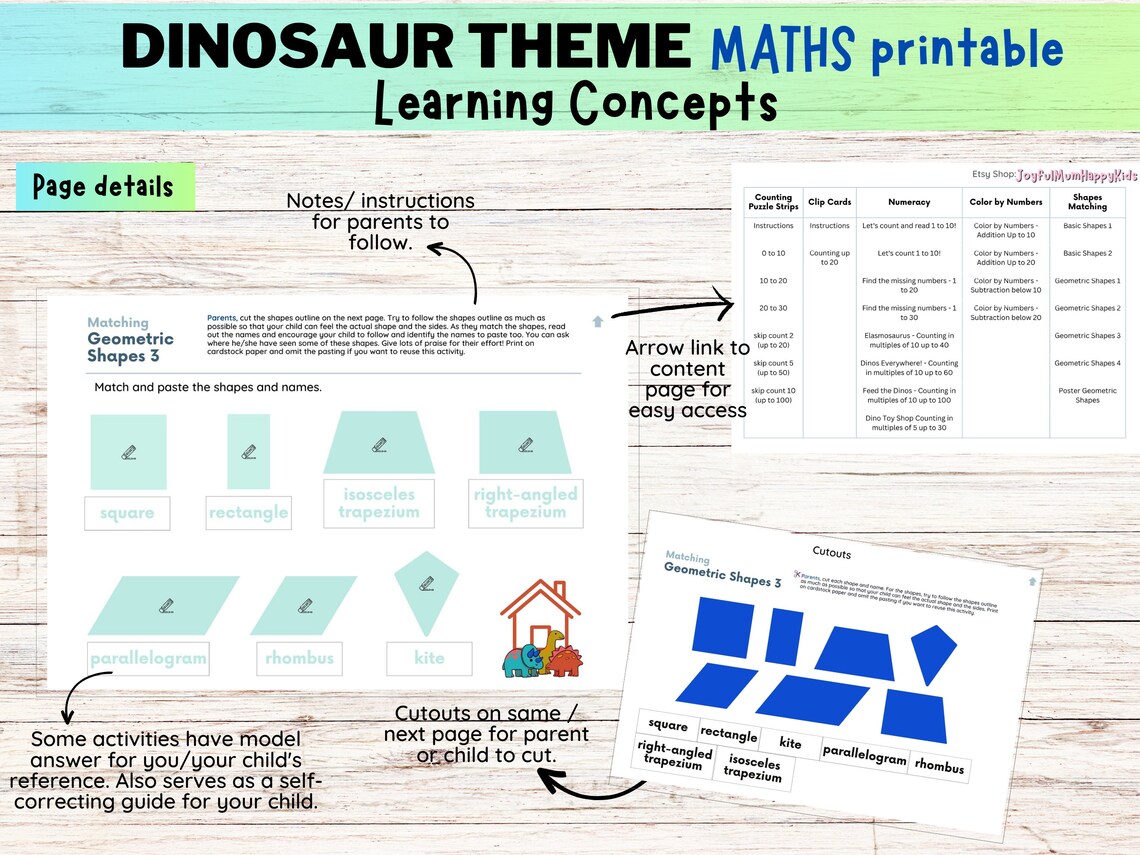 Dinosaur Maths Color by Numbers Printable Activity Dino Kids Birthday ...