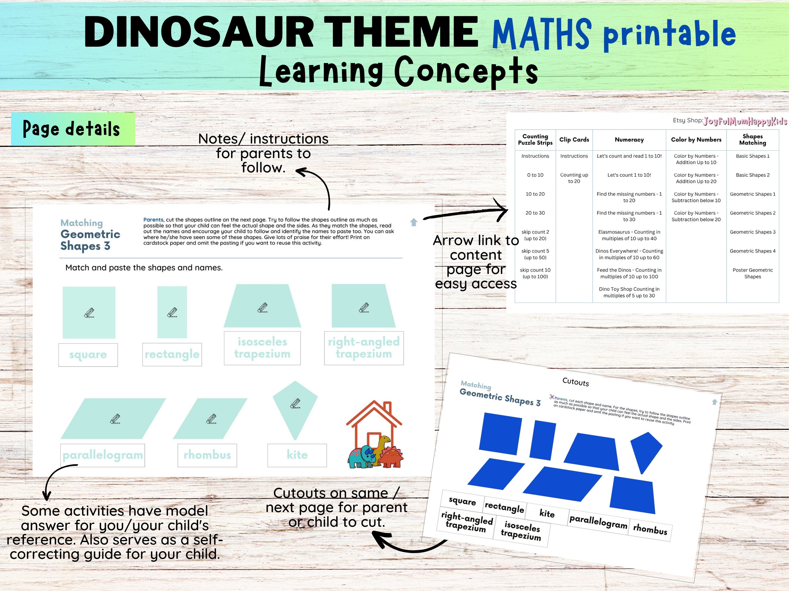 Dinosaur Maths Color by Numbers Printable Activity Dino Kids Birthday ...