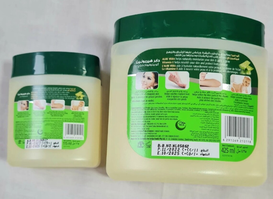 2 Dabur Herbolene Aloe Petroleum Jelly SET OF 2 425ml & 115 Pack Vitamin E - Etsy
