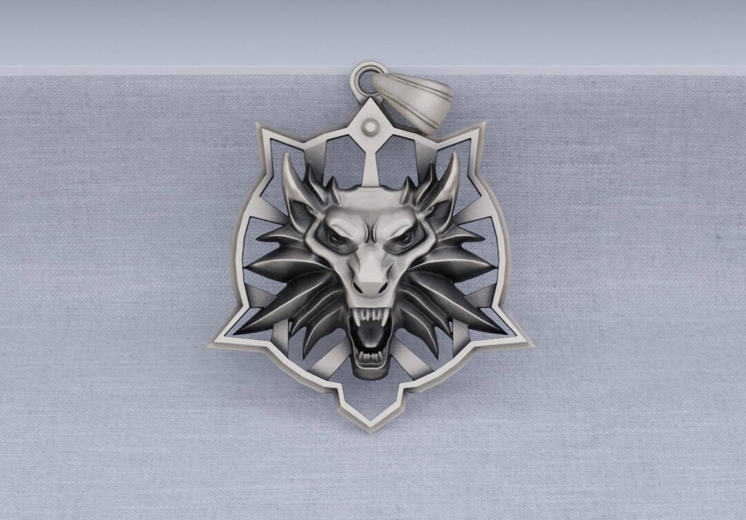 Sterling Silver the Witcher Medallion Necklace 925 Silver - Etsy