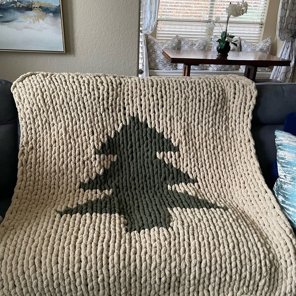 Hand Knit Blanket - Etsy