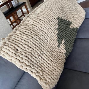 Custom Christmas Tree Blanket! 100% Hand-knit in the GREAT STATE of ...